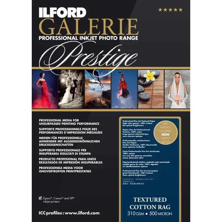 Ilford Galerie Textured Cotton Rag Paper Sheets (310GSM) 00ZILTCRSHEET ...